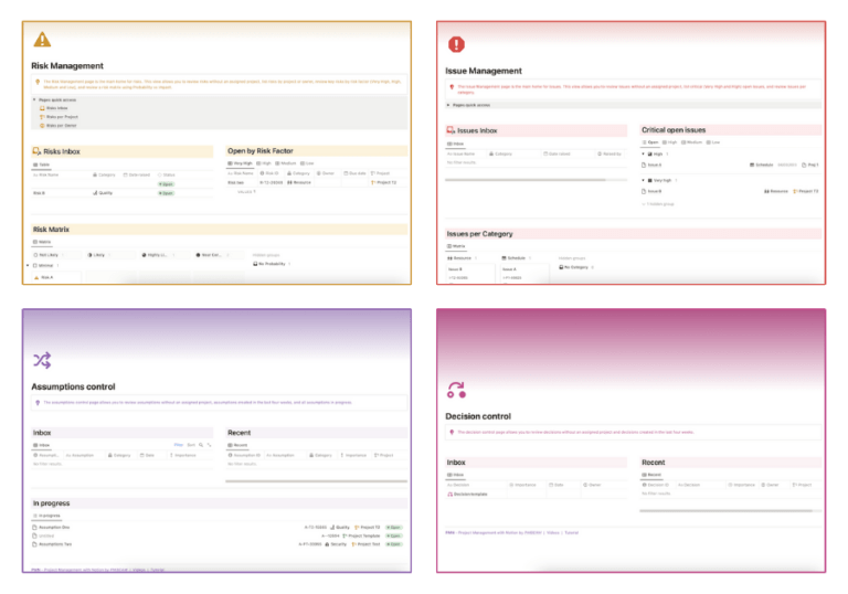 Notion Project Management Template - PMN - PMBeam